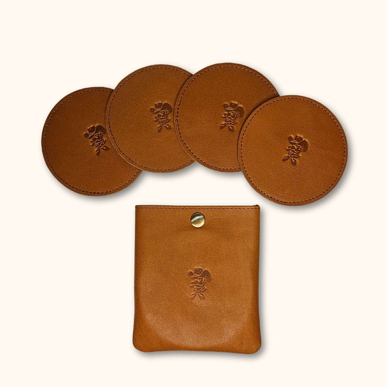 Saddle Ridge Leather Coaster Set – Full Grain Cow Leather – Western ...