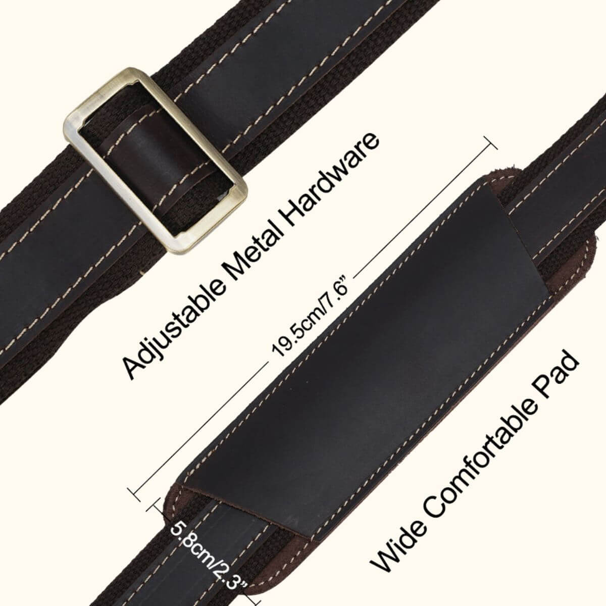 Wild West Leather Shoulder Strap: Rugged Comfort in Genuine Leather ...