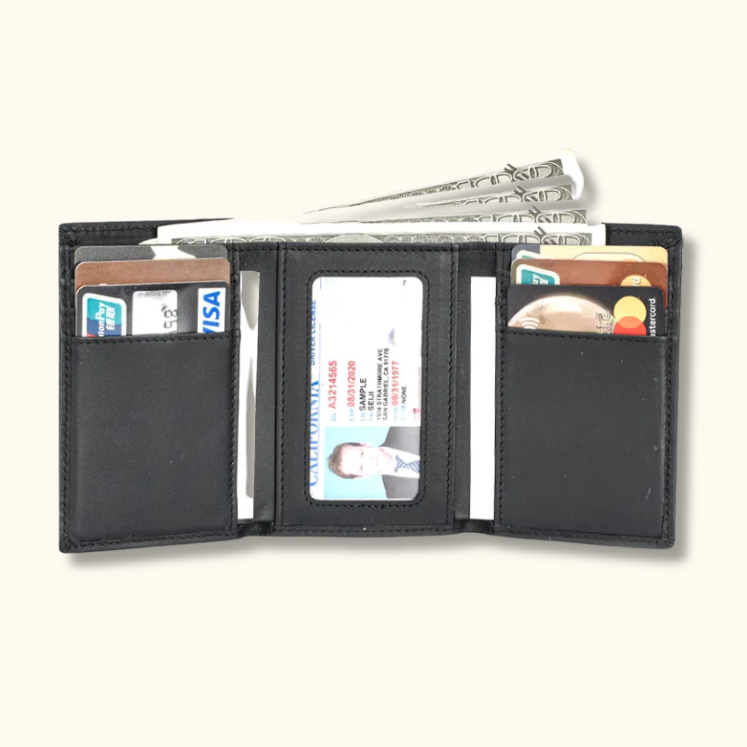 Cowboy's Classic Trifold Leather Wallet – RFID Blocking & Full-Grain ...