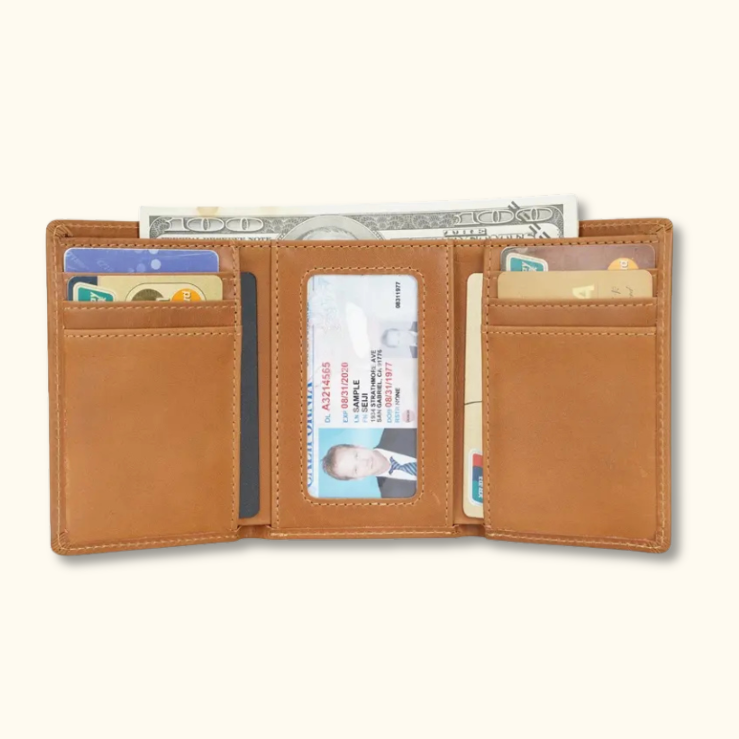 Cowboy's Classic Trifold Leather Wallet – RFID Blocking & Full-Grain ...