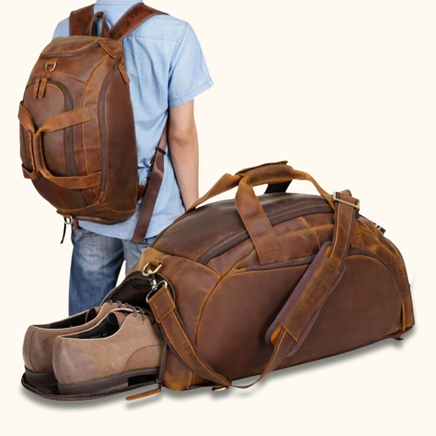 The Multifunction - Travel Duffel Backpack – Western Leather Goods