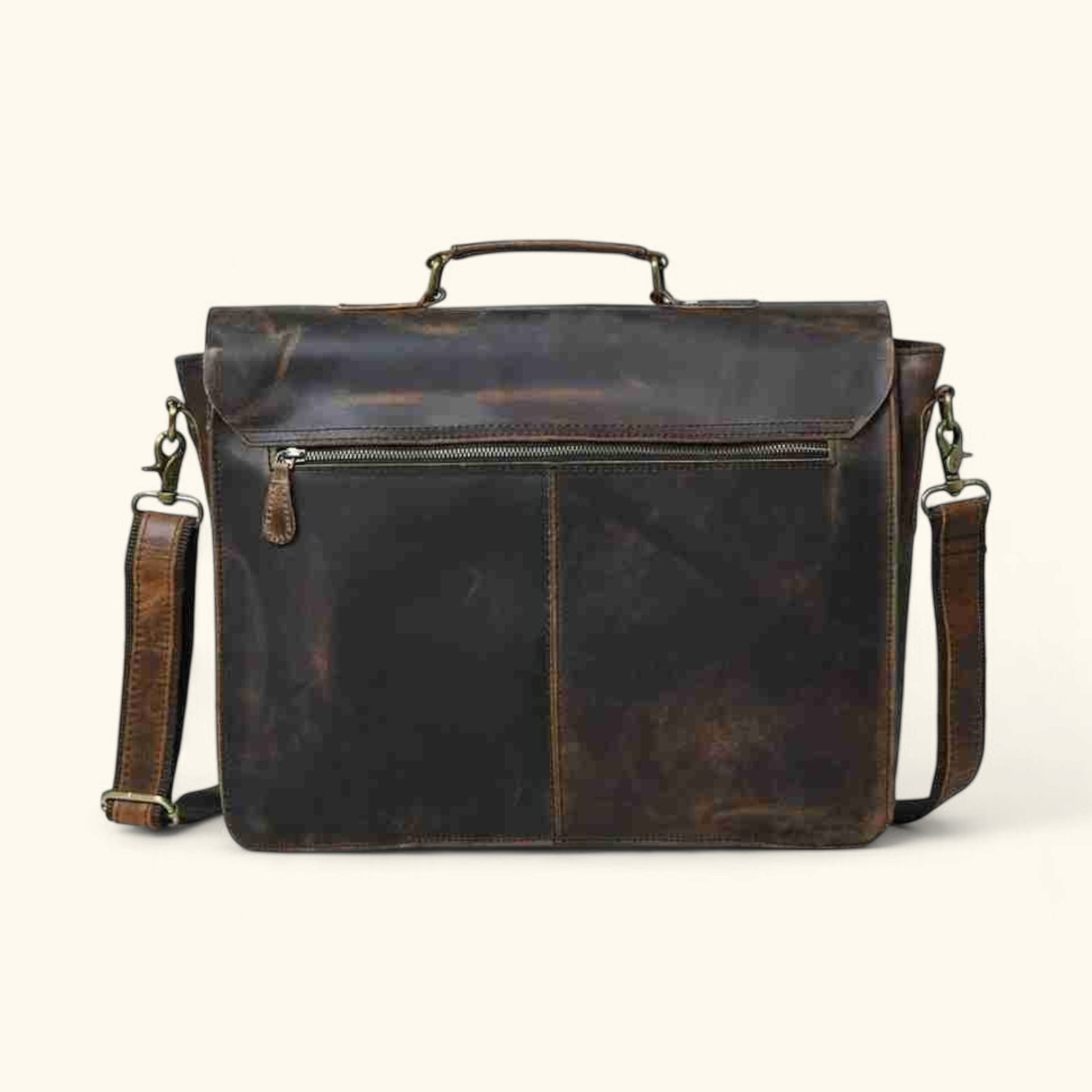 Vintage Buffalo Brown Leather Briefcase | Rugged and Elegant Design ...