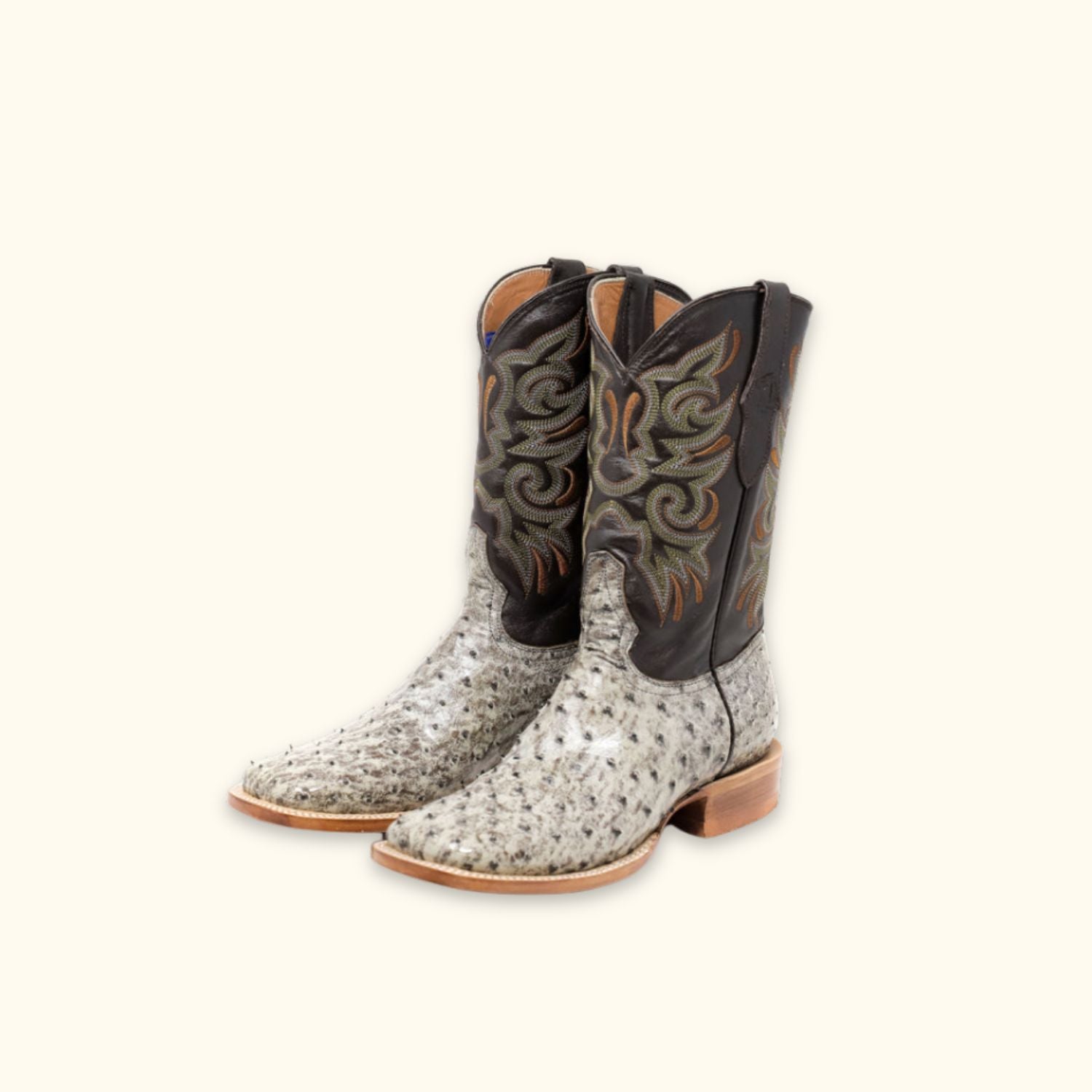 Rustler Tobacco Ostrich Cowboy Boots | Handcrafted Western Footwear ...