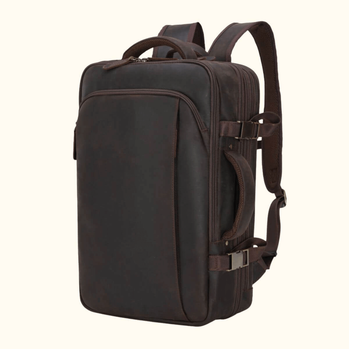 The Stetson Peak - Expandable Mens Leather Backpack – Western Leather Goods