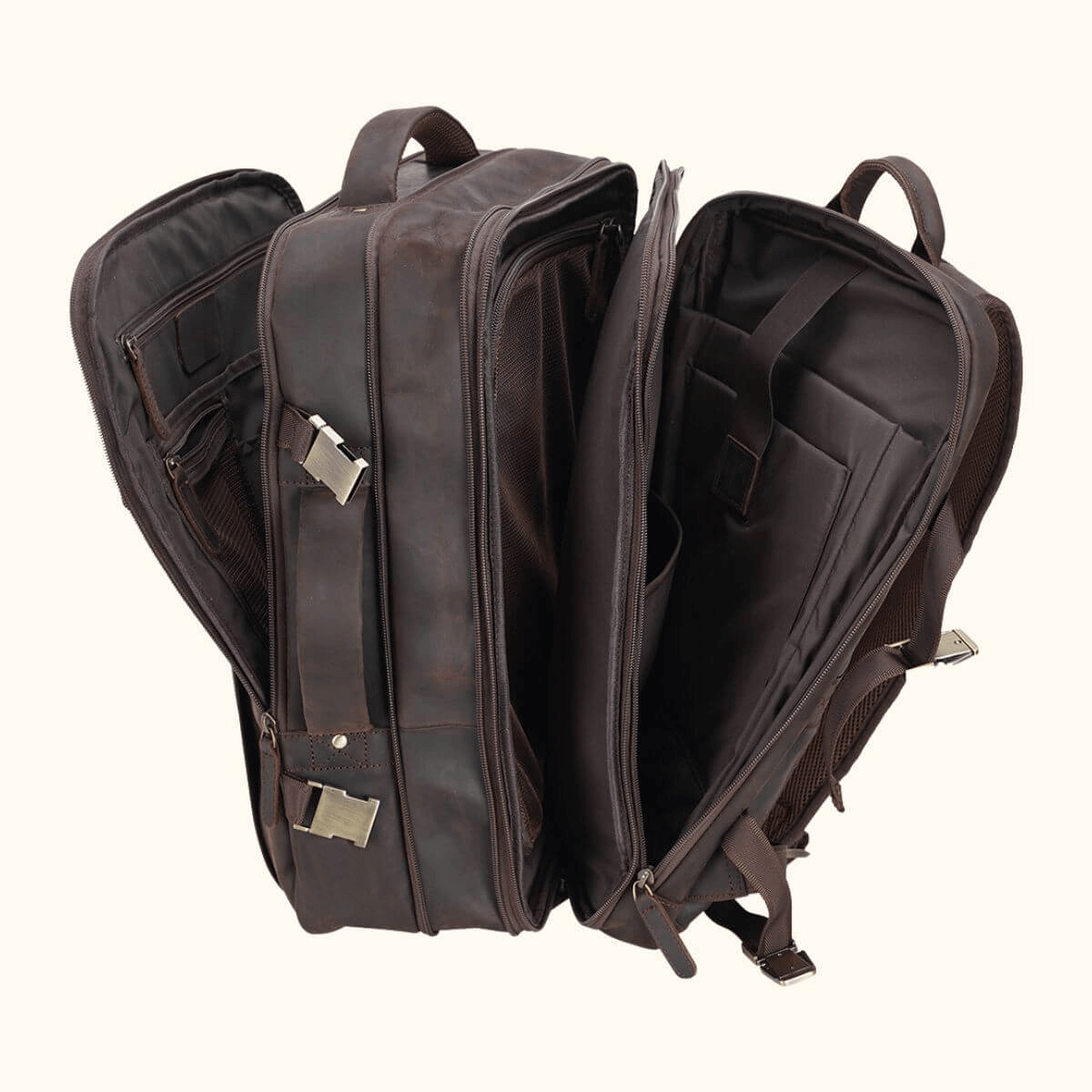 The Stetson Peak - Expandable Mens Leather Backpack – Western Leather Goods