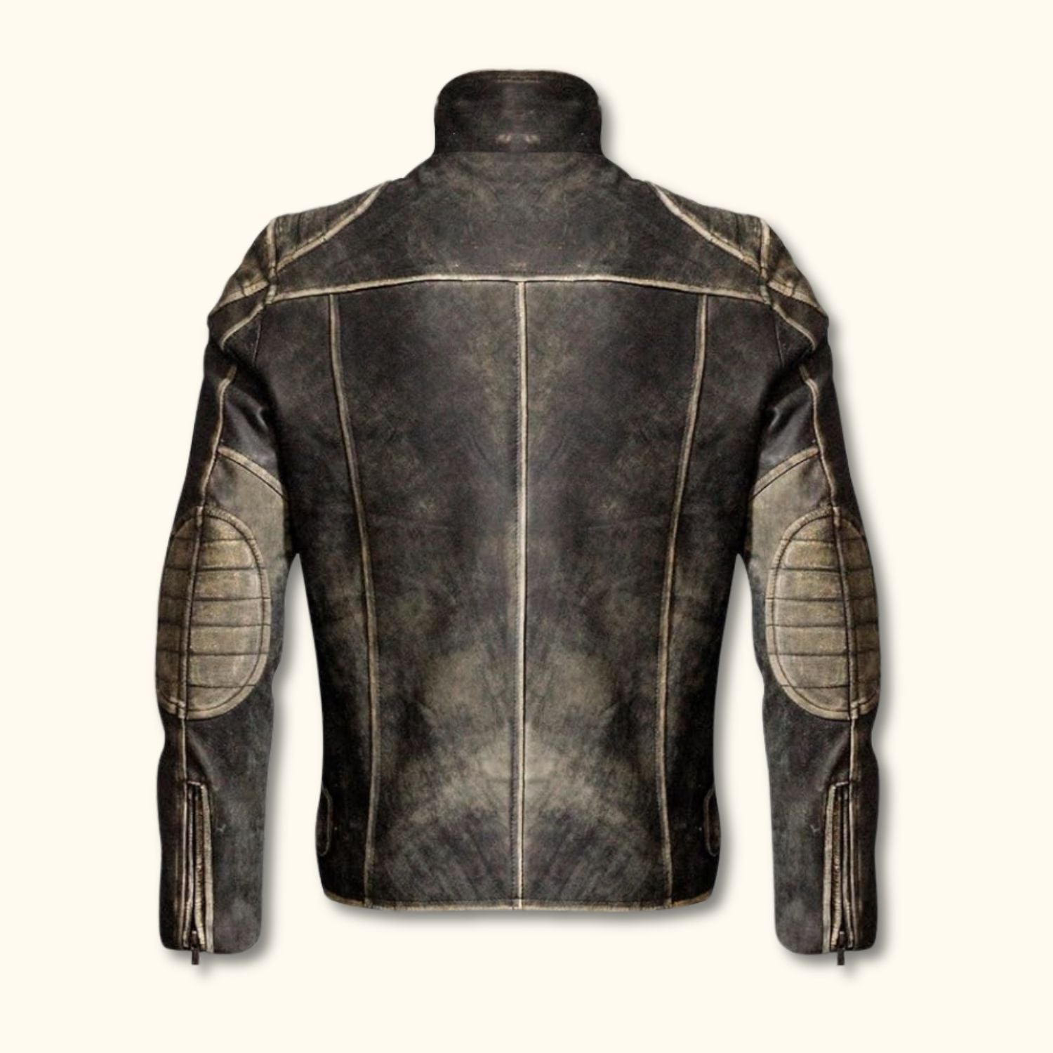 The Outlaw Rider - Distressed Leather Motorcycle Jacket – Western ...