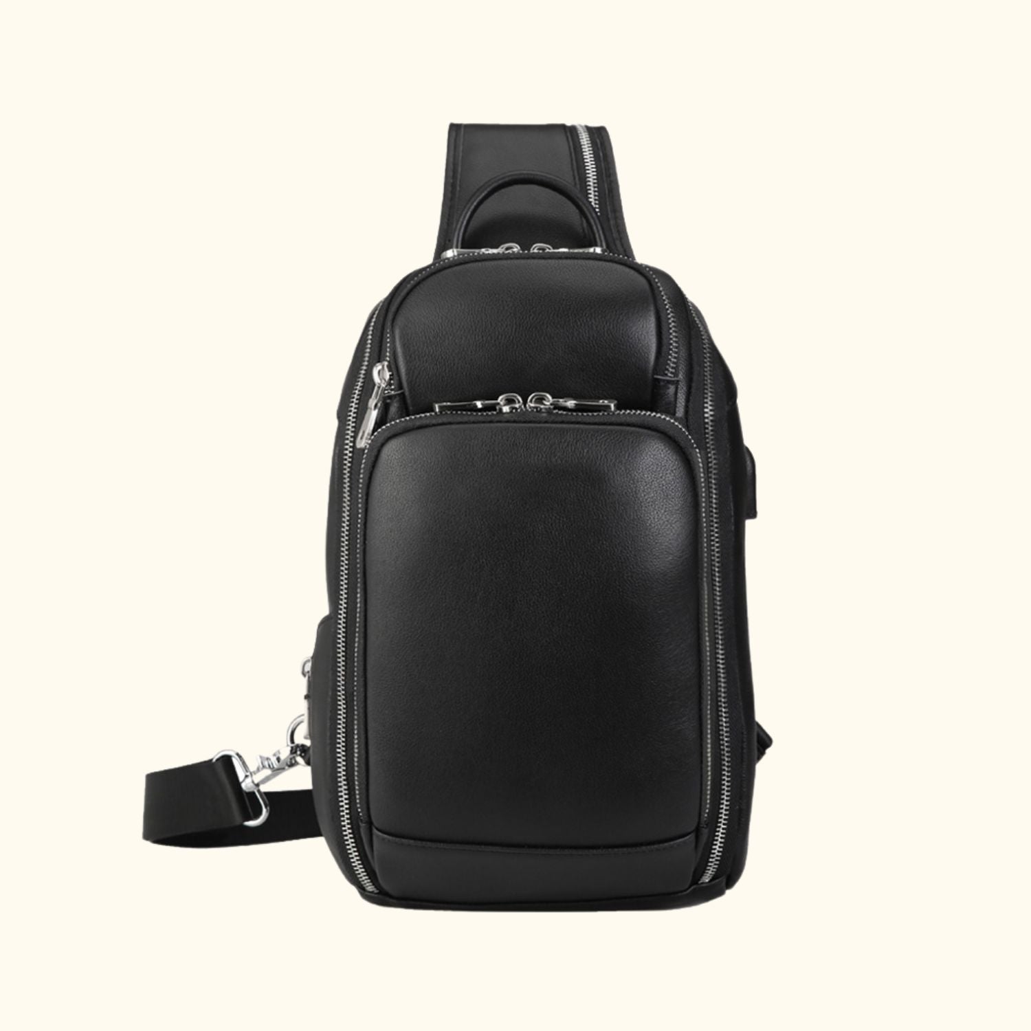 Vintage Leather Tablet Chest Pack | Full-Grain Leather Sling Bag ...