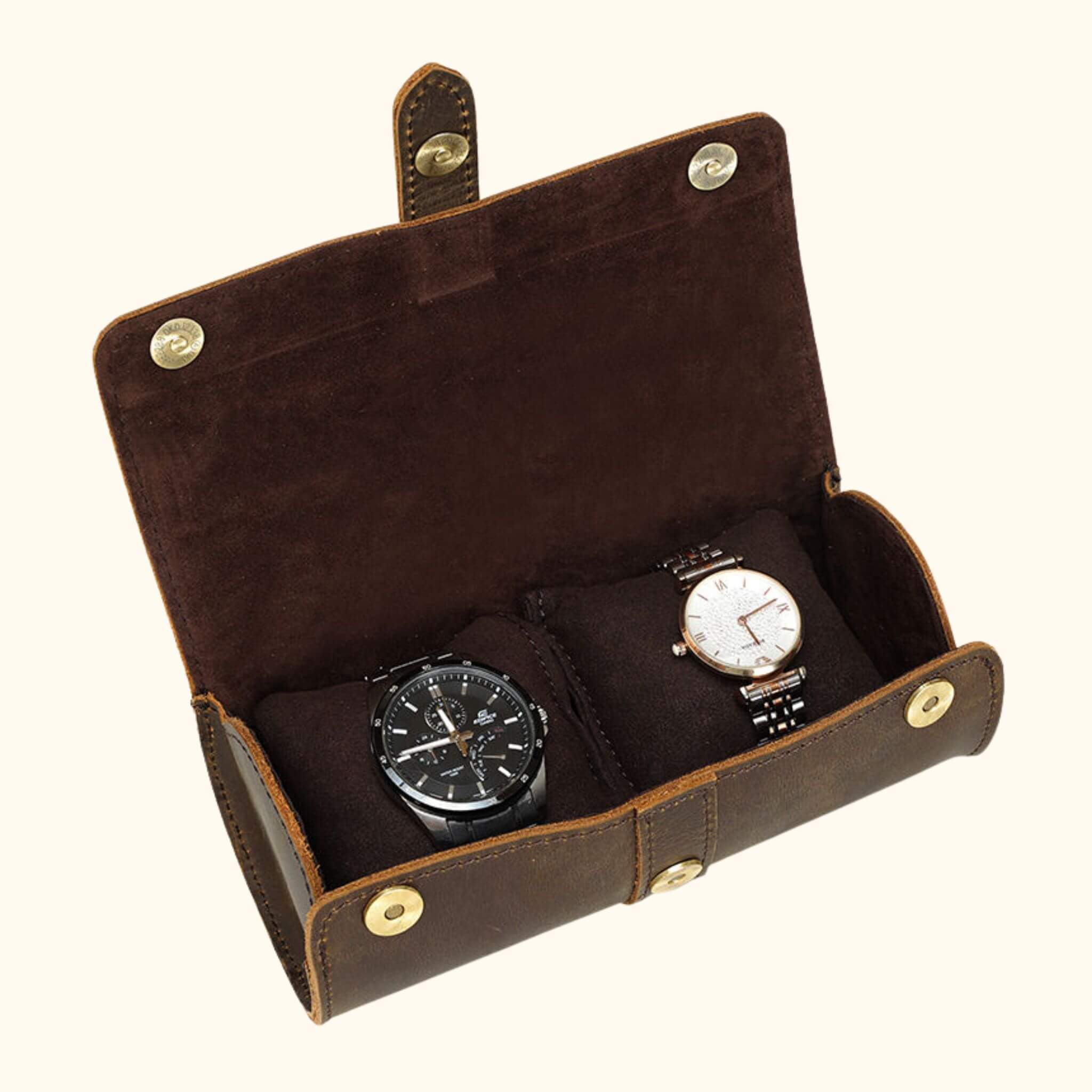Timekeeper's Haven - Leather Watch Case – Western Leather Goods