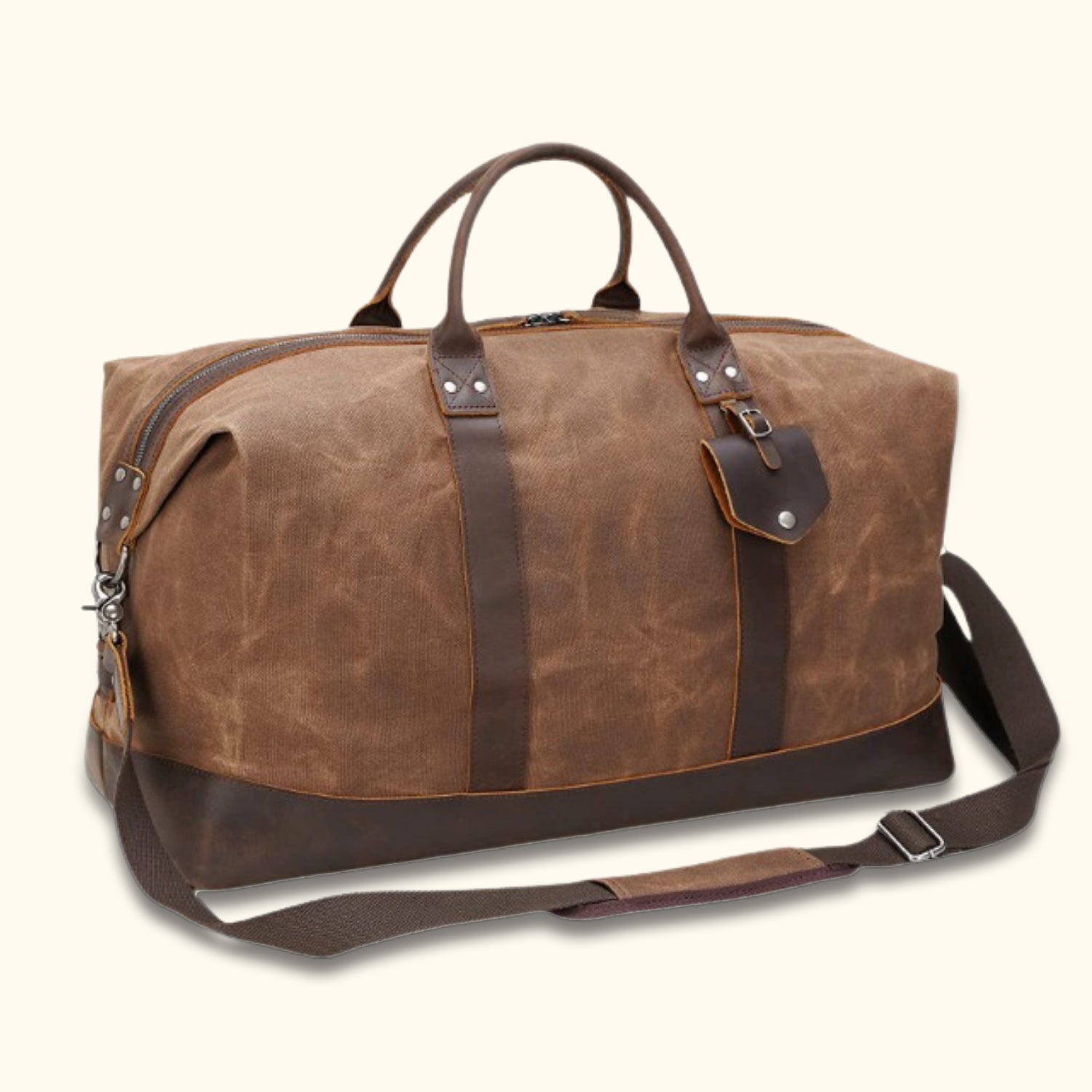 The Explorer Leather And Waxed Canvas Duffel Bag Western Leather Goods