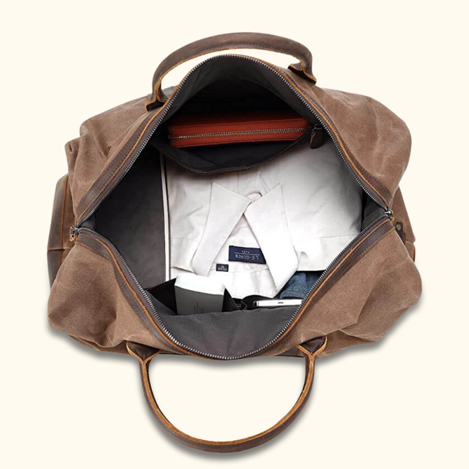 The Explorer - Leather and Waxed Canvas Duffel Bag – Western Leather Goods