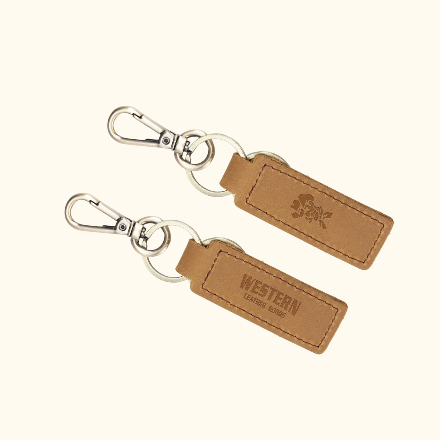 Western Leather Keychain | Premium Full-Grain Leather Keychain ...