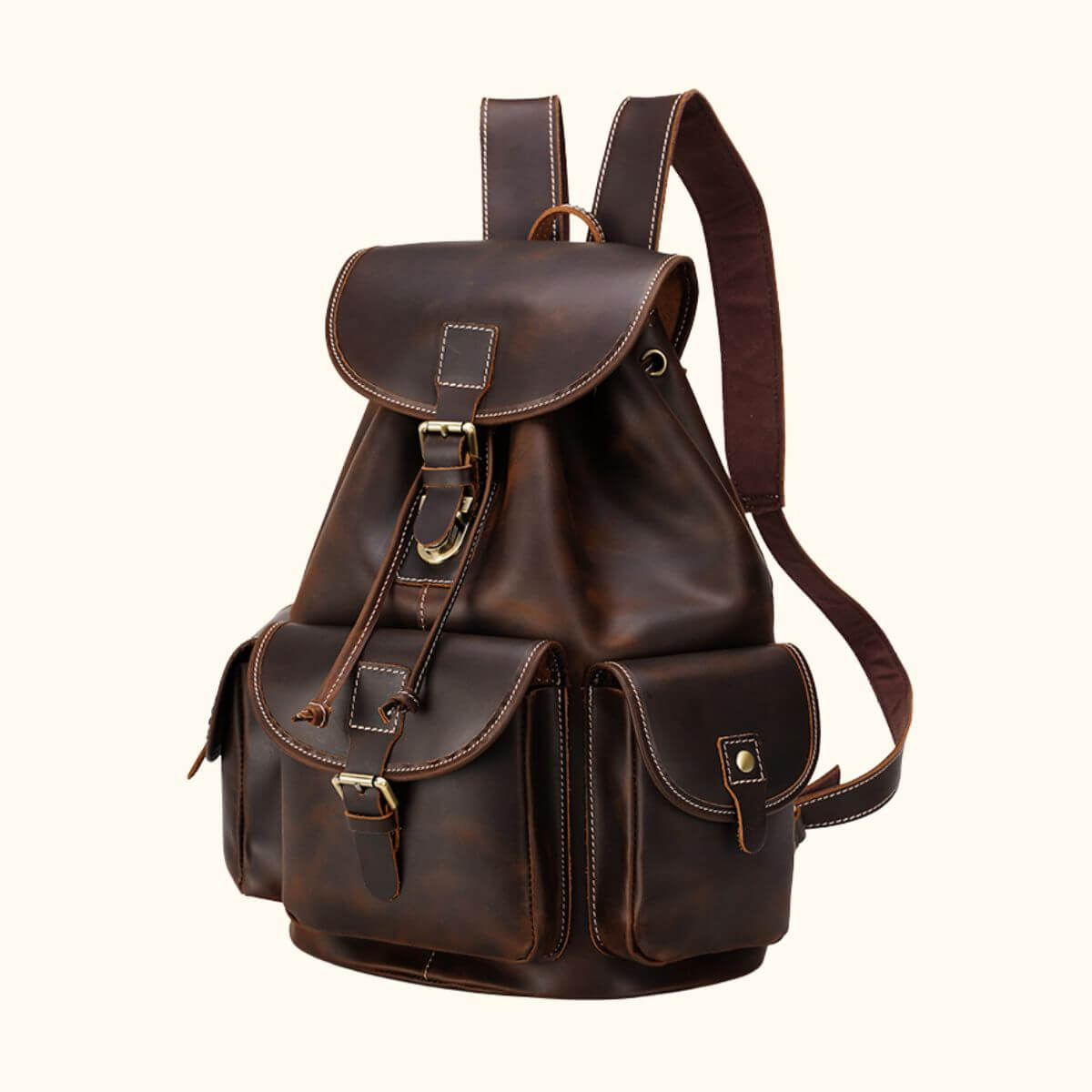 The Worn Whip – Genuine Leather Rucksack – Western Leather Goods
