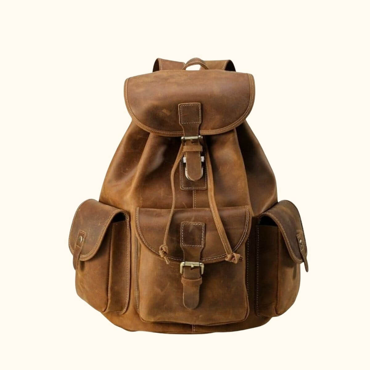 The Worn Whip – Genuine Leather Rucksack – Western Leather Goods