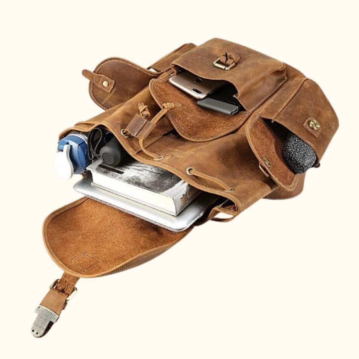 The Worn Whip – Genuine Leather Rucksack – Western Leather Goods